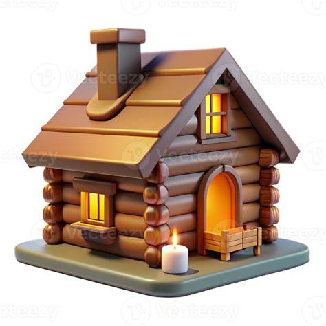 Magnificent Classic A Cozy Log Cabin In A Snowy Forest Lit B Authentic