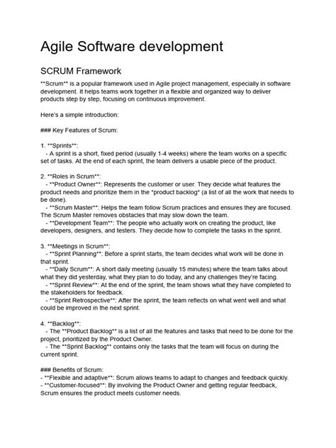 Aglie Module 3 Pdf Scrum Software Development Software Development Process