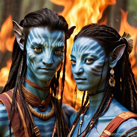 Avatar Inspired Fire Stable Diffusion Online