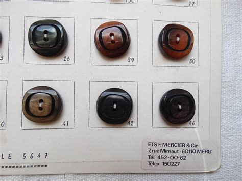 Vintage Card Sample Buttons And Bucklesalesmans Etsy