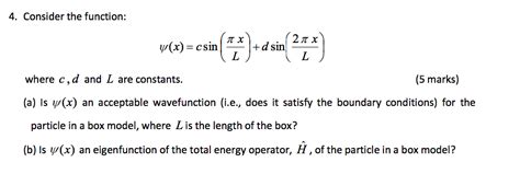 solved consider the function psi x c sin pi x l d