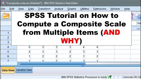 Computing Composite Scale In Spss Youtube