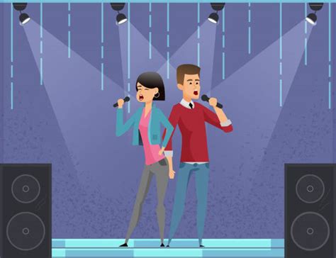 290 Two Women Singing Stock Illustrations Royalty Free Vector