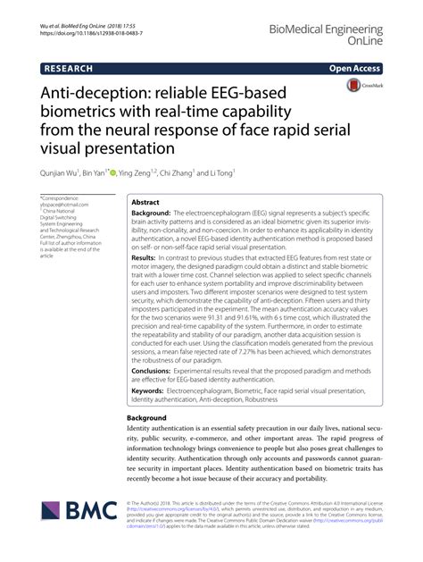 pdf anti deception reliable eeg based biometrics with real time