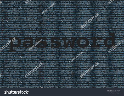 Password Extraction On Background Alphanumeric Characters Stock Vector Royalty Free 562617697