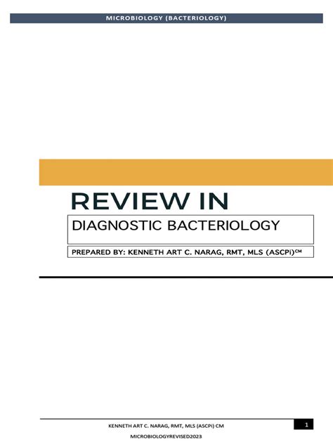 Bacteriology Review Notes Kcnarag Pdf Fermentation Bacteria