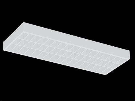 Fluorescent Light Fixtures Ceiling Grid 3d Model 3dsmax3ds Files Free