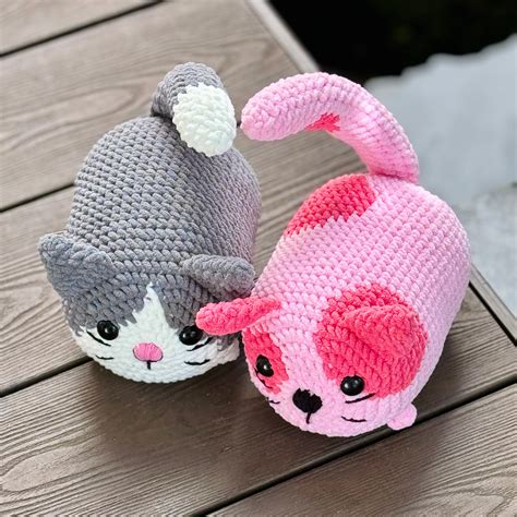 4 In 1 Loaf Cat Crochet Pattern Cute Colorful Amigurumi Cats Tutorial Diy Crochet Cats For