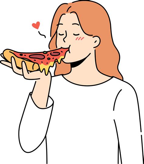 Girl Eating Pizza Clip Art At Nicholas Gonzales Blog