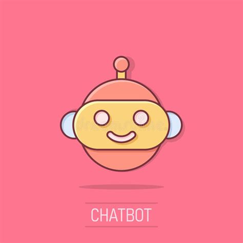 cute robot chatbot icon in comic style bot operator vector cartoon