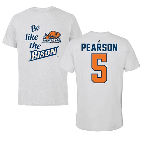 5 Roman Pearson Bucknell University Football Light Gray Be Like Us Performance Tee
