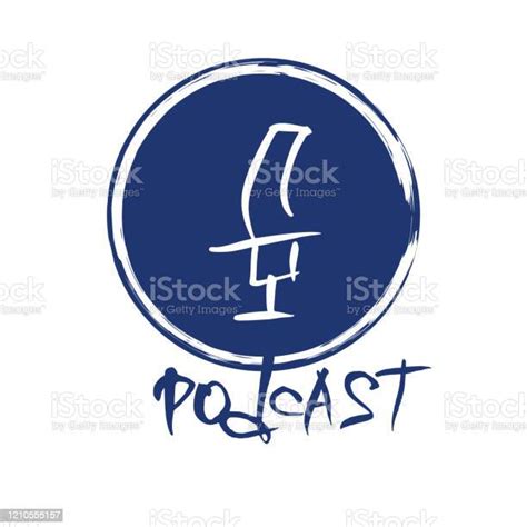 팟 캐스트 텍스트입니다 로고 엠블럼 벡터 색상 디자인입니다 공연에 대한 스톡 벡터 아트 및 기타 이미지 공연 그리기 로고