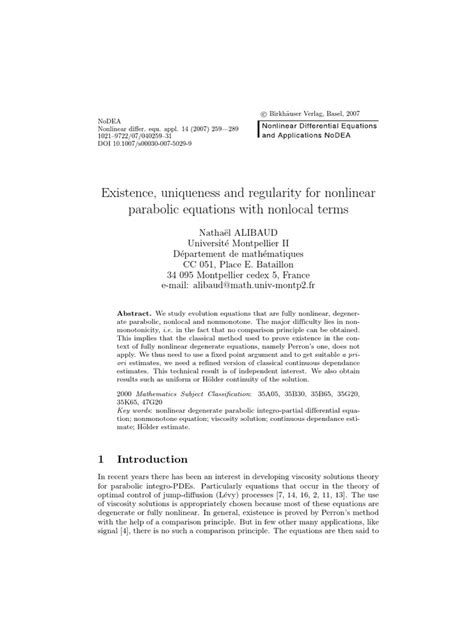 Existence Uniqueness And Regularity For Nonlinear Parabolic Equations