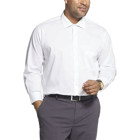 Van Heusen Men S Big And Tall Dress Shirt Flex Collar Stretch Solid 20