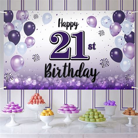 21st Birthday Party Ideas Purple
