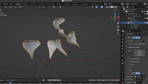 array curve modifier distorts object dimensions r blender