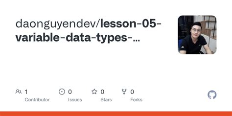 github daonguyendev lesson 05 variable data types operators