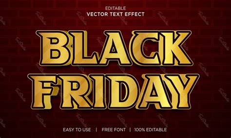 Black Friday Text Effect Vector File Illustrator Premium