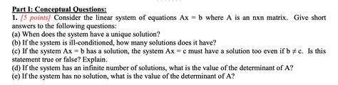 Solved Part I Conceptual Questions Points Consider Chegg