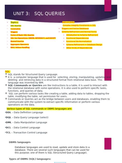 Comprehensive Guide To Sql Queries Pdf Databases Sql
