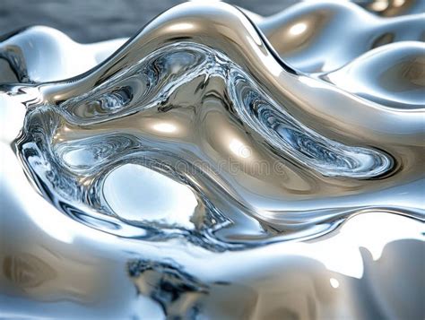 Futuristic Abstract 3d Fluids With Metallic And Organic Textures Dynamic Iridescent And