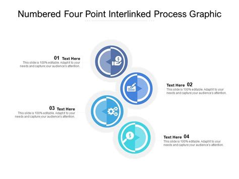 Numbered Four Point Interlinked Process Graphic Presentation Powerpoint Images Example Of