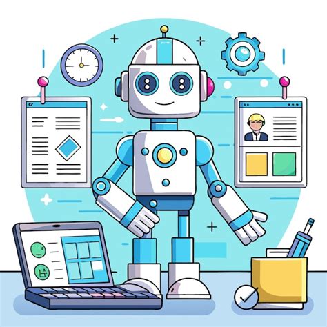 Premium Vector Smart Robot Vector Illustration