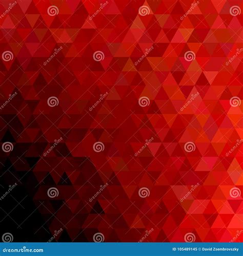 Geometrical Abstract Regular Triangle Background Trendy Mosaic Graphic Design With Red