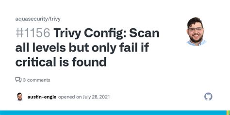 Trivy Config Scan All Levels But Only Fail If Critical Is Found