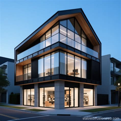 Modern Commercial Facade With Minimalist Design