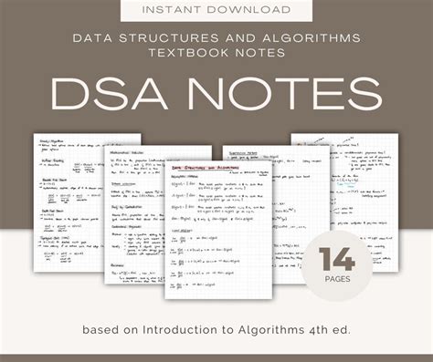 Data Structures And Algorithms Notes 14 Pages Dsa Notes For
