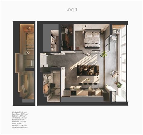 Pin By Hazem Hussam On Plans Monochrome Interior Concrete Interiors Apartment Layout