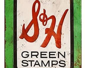 S And H Green Stamps Sign Etsy