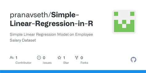 Github Pranavseth Simple Linear Regression In R Simple Linear Regression Model On Employee