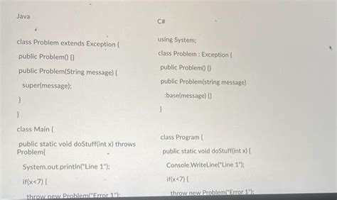Solved Java C Class Problem Extends Exception Using
