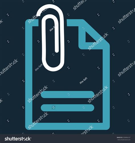 Attach Document Vector Icon Style Bicolor Stock Vector 339906167