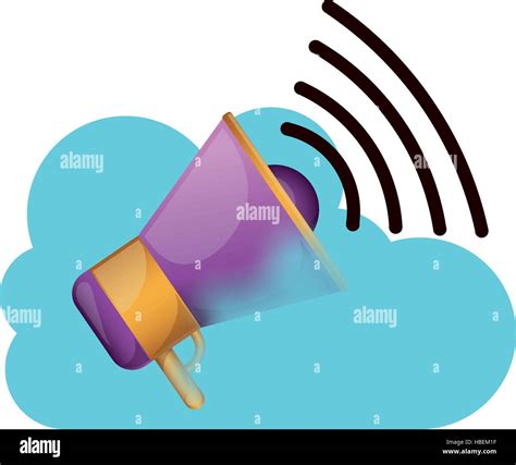Megaphone And Cloud Computing Design Stock Vector Image And Art Alamy