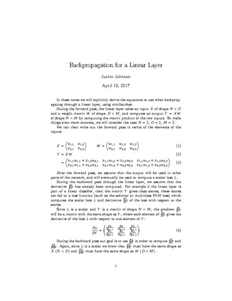 linear backprop linear backprop backpropagation for a linear layer