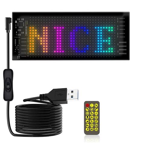 LED Matrix Panel Programmable Flexible Screen IP Display Animation Message Scrolling Mj