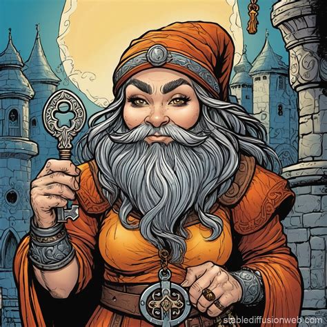 Dwarf Woman With A Key Stable Diffusion Online Dwarf Woman With A Key Stable Diffusion Online