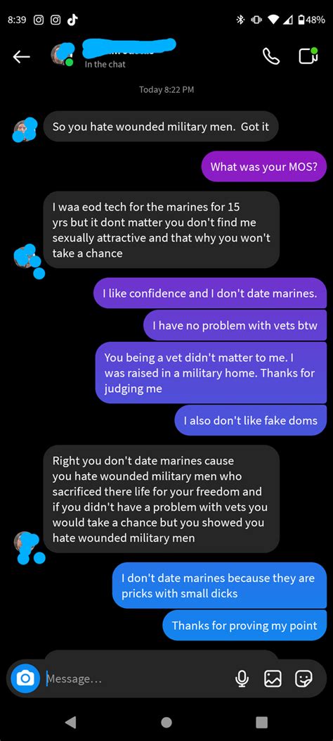 so this guy was in my DMs and I'm pretty sure he isn't actually a veteran at all. this seems ...