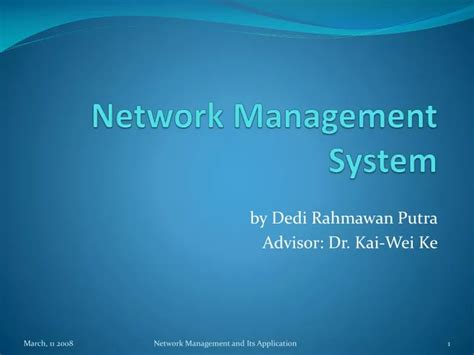 ppt network management system powerpoint presentation free download