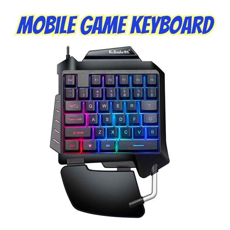 One Handed Keyboard Gaming Focused Mechanical Keyboard Mobile Game Keyboard Wired USB Keyboard