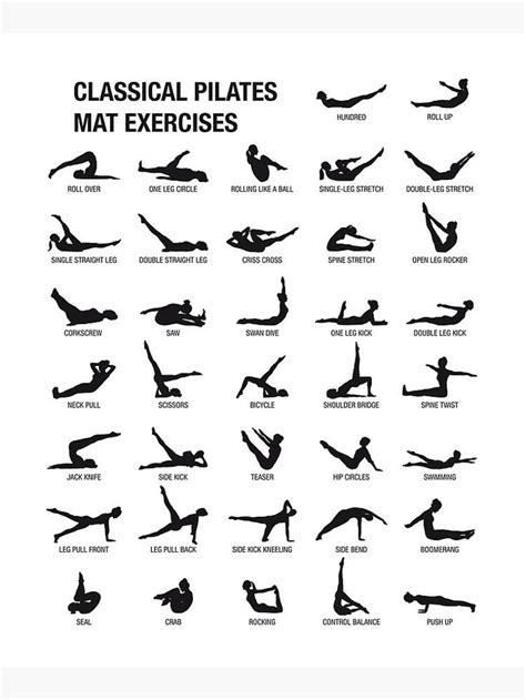 Pilates Mat Exercise Poster
