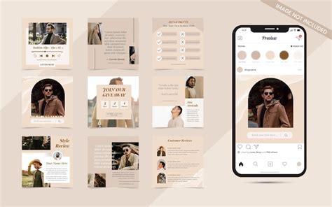 인스 타 그램 패션 판매 배너 판촉 템플릿의 소셜 미디어 회전 목마 게시물 집합에 대 한 콘텐츠 프리미엄 벡터