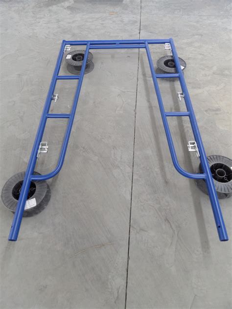 Blue Surface Walkthrough Frame System Scaffolding Scaffold For Construction