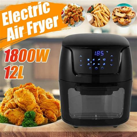 12l Air Fryer Oven 1800w Electric Touch Digital Airfryer Rotisserie Dry