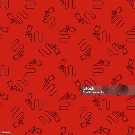 자동차 페인팅페인트 스프레이 건 벡터 레드 선형 원활한 패턴 가리기에 대한 스톡 벡터 아트 및 기타 이미지 가리기 개념 교통수단 Istock