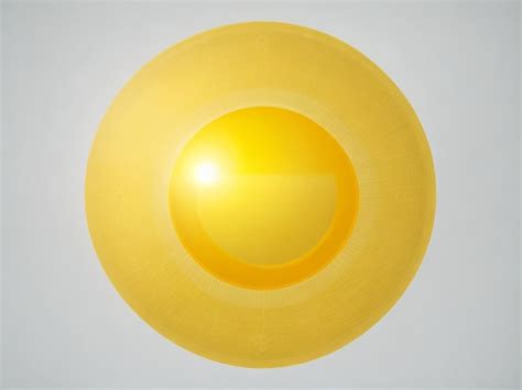 Желтый круг на прозрачном фоне Простая 3d икона солнца Png Премиум Фото