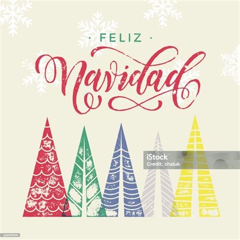 다채로운 겨울 골리데이 스페인어 인사말 카드 펠리즈 나비다드 텍스트 0명에 대한 스톡 벡터 아트 및 기타 이미지 0명 Feliz Navidad Spanish
